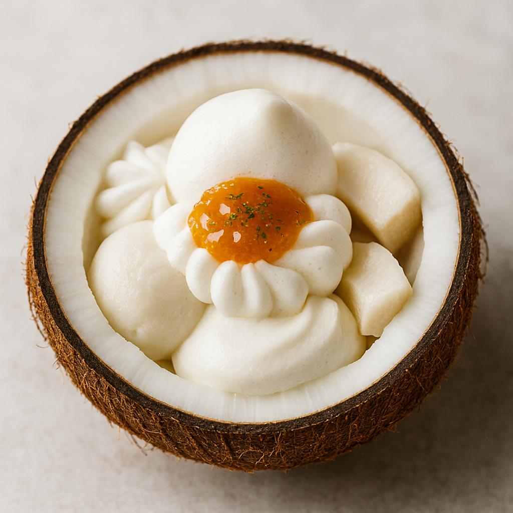 Forest Pepper Coconut Foam & Coconut Sorbet