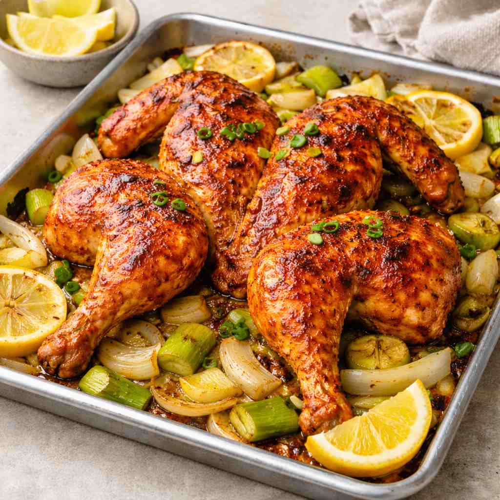 Mild Peri-Peri Spatchcock Chicken Tray Bake