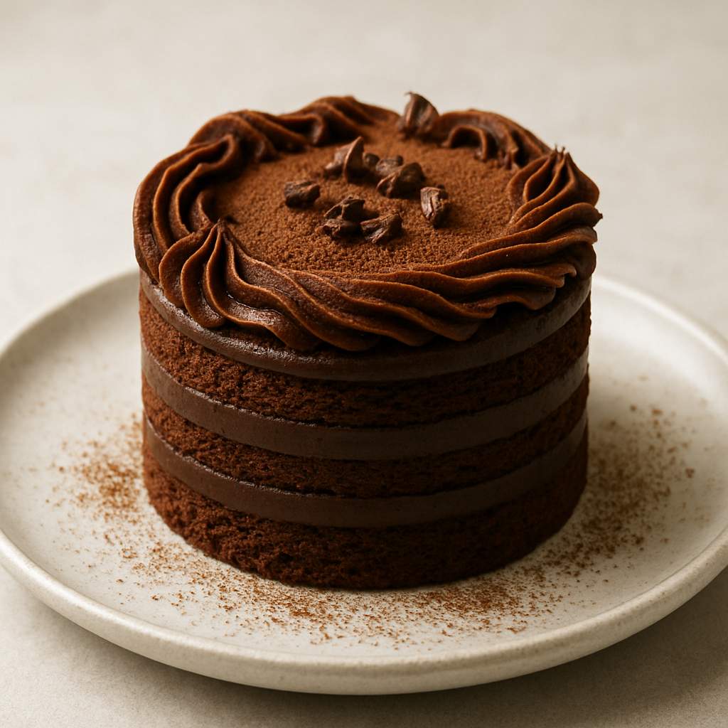 Mini Sacher Cakes with Dark Chocolate Ganache