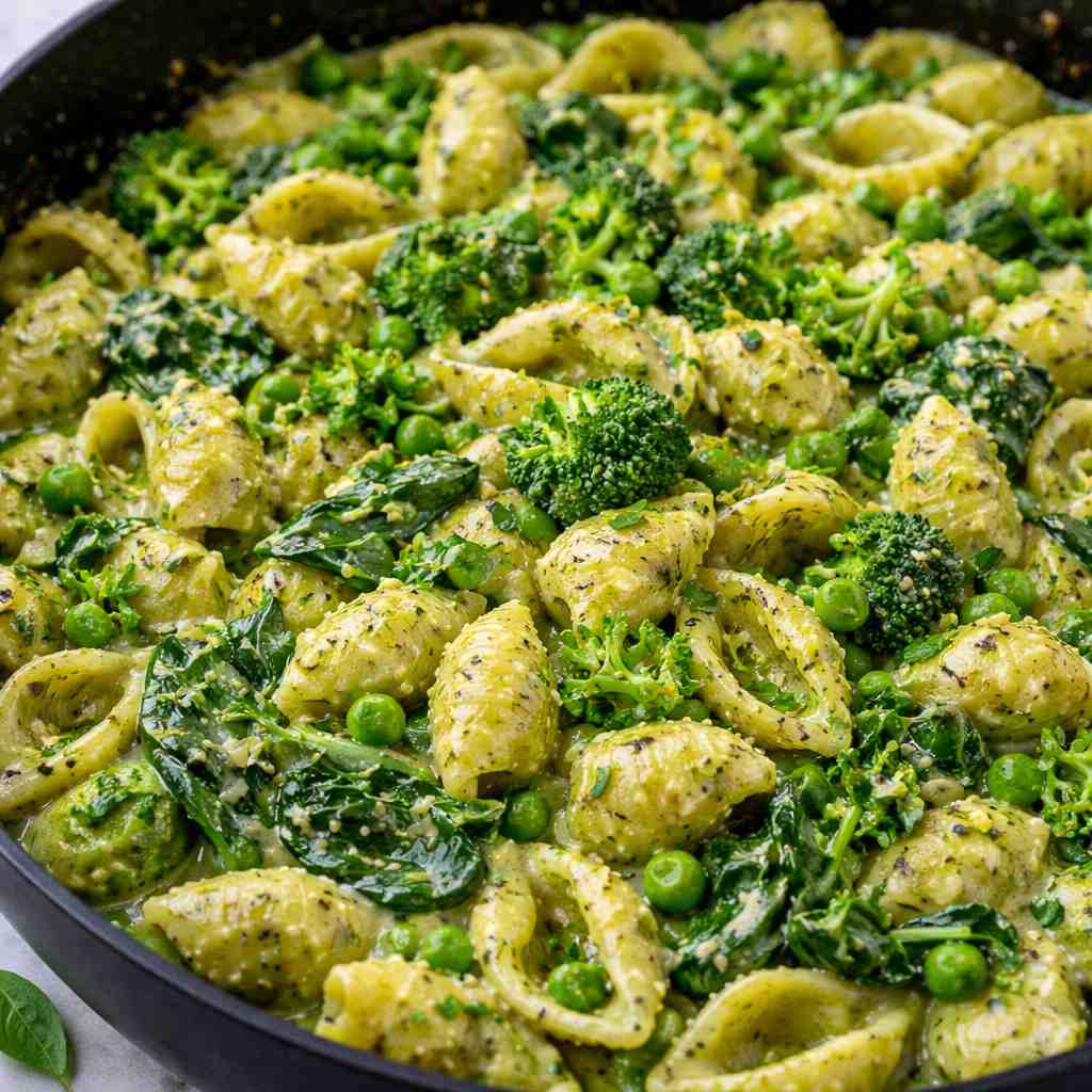 One-Pot Broccoli Pesto Pasta with Lemon