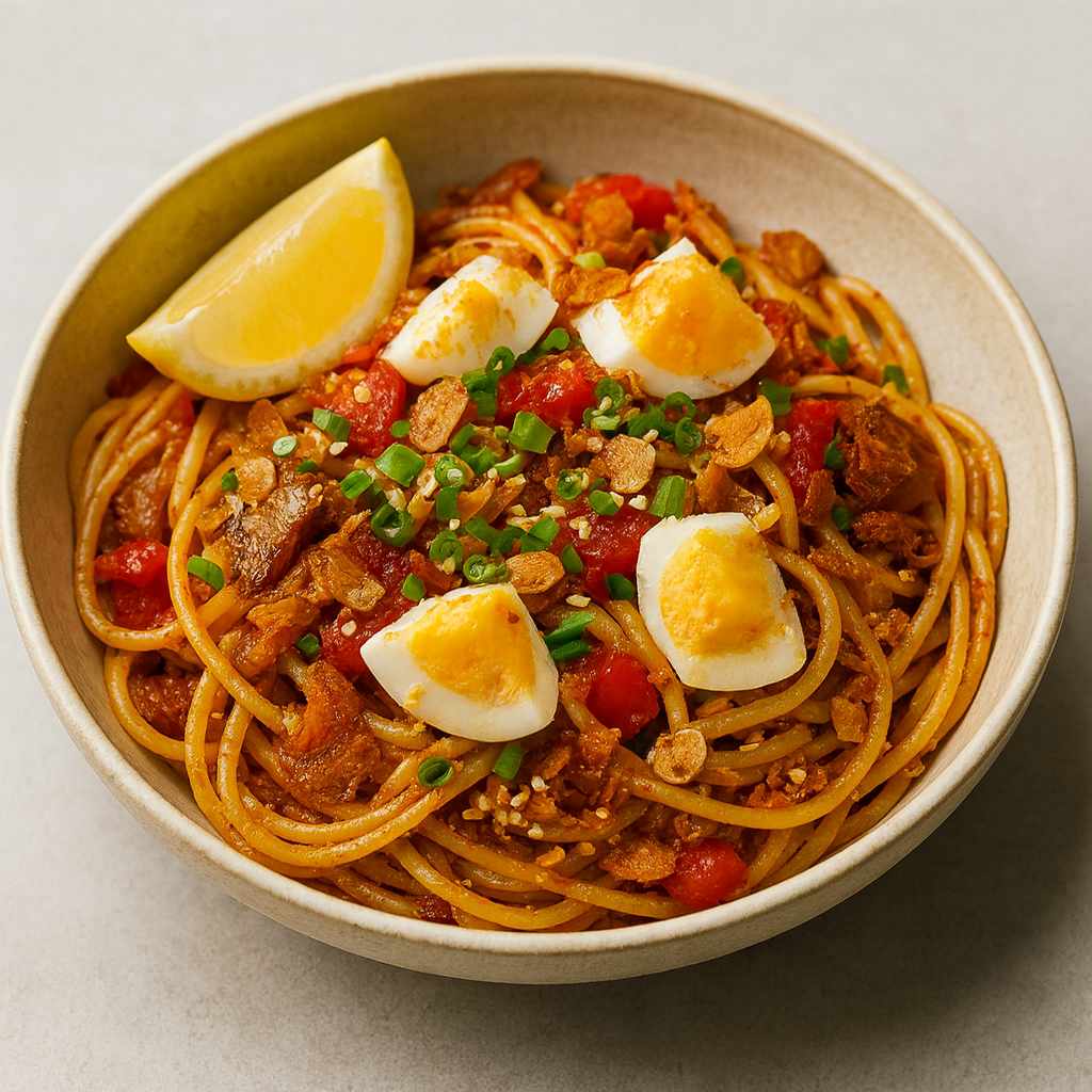 Smoky Tinapa Pasta with Salted Egg and Garlic