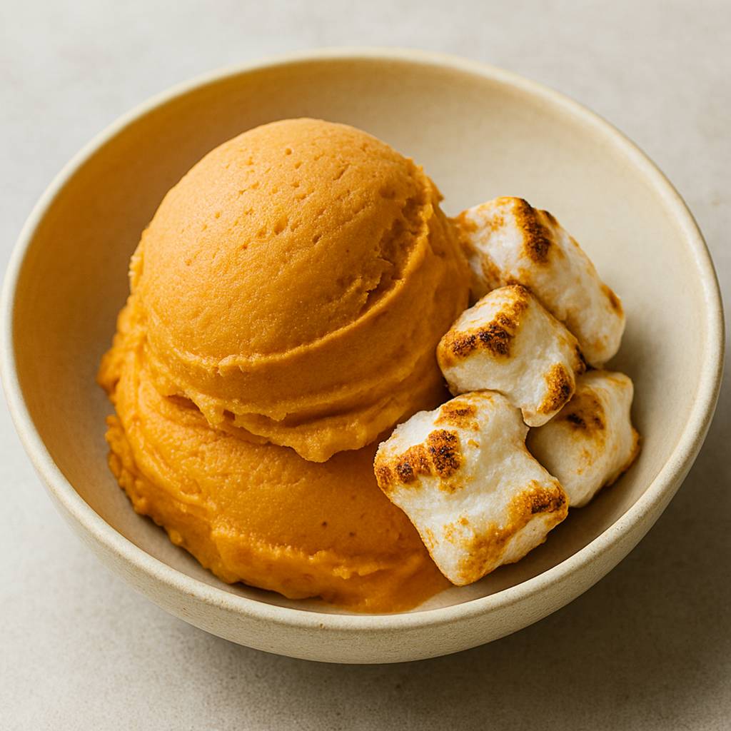 Sweet Potato Torched Marshmallow Ice Cream