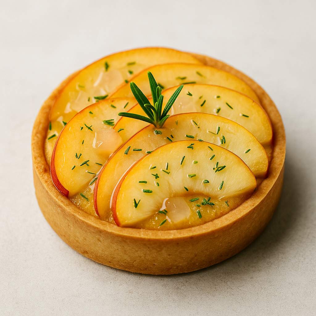 White Peach & Rosemary Orgeat Tartlets